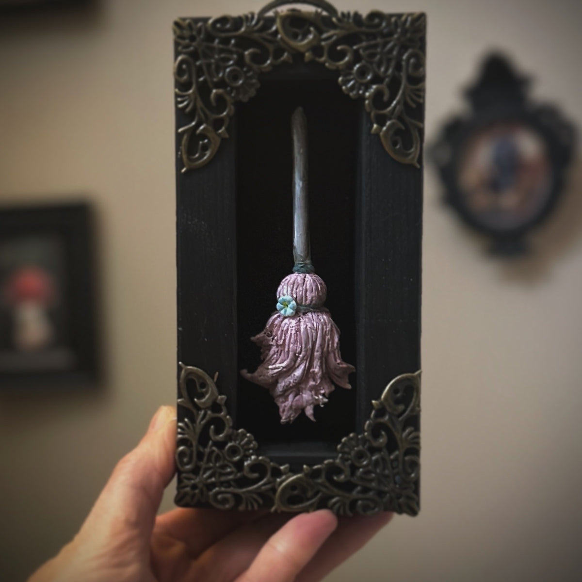 White Spare Broom 3x6 inch Story Box – Willow Works Studio